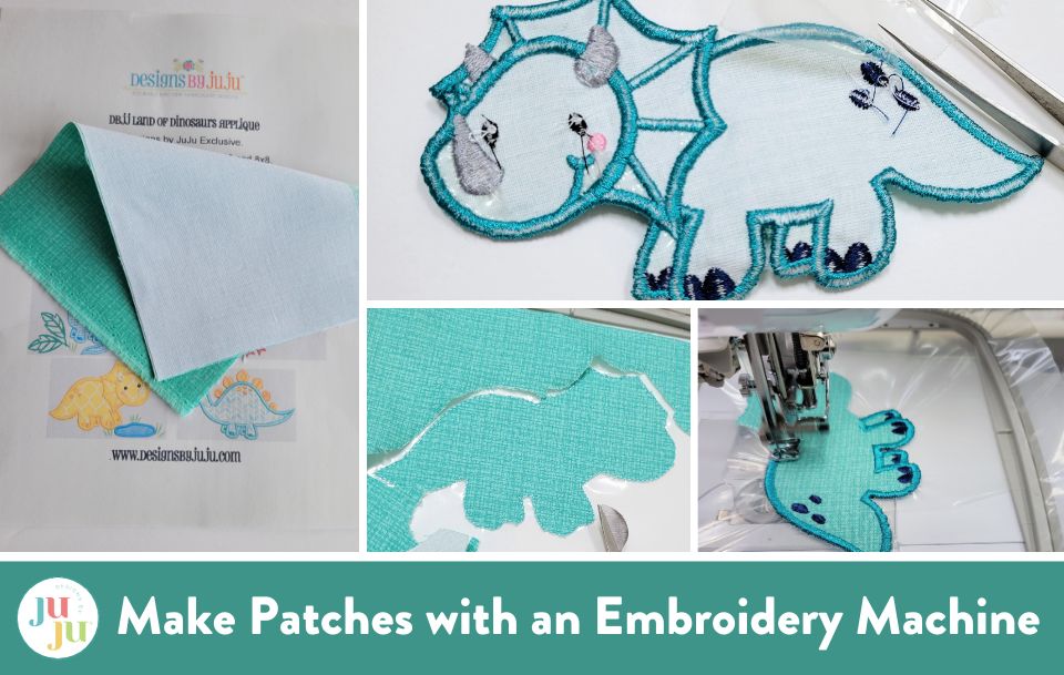 How to Make Patches with an Embroidery Machine - Designs By JuJu ...