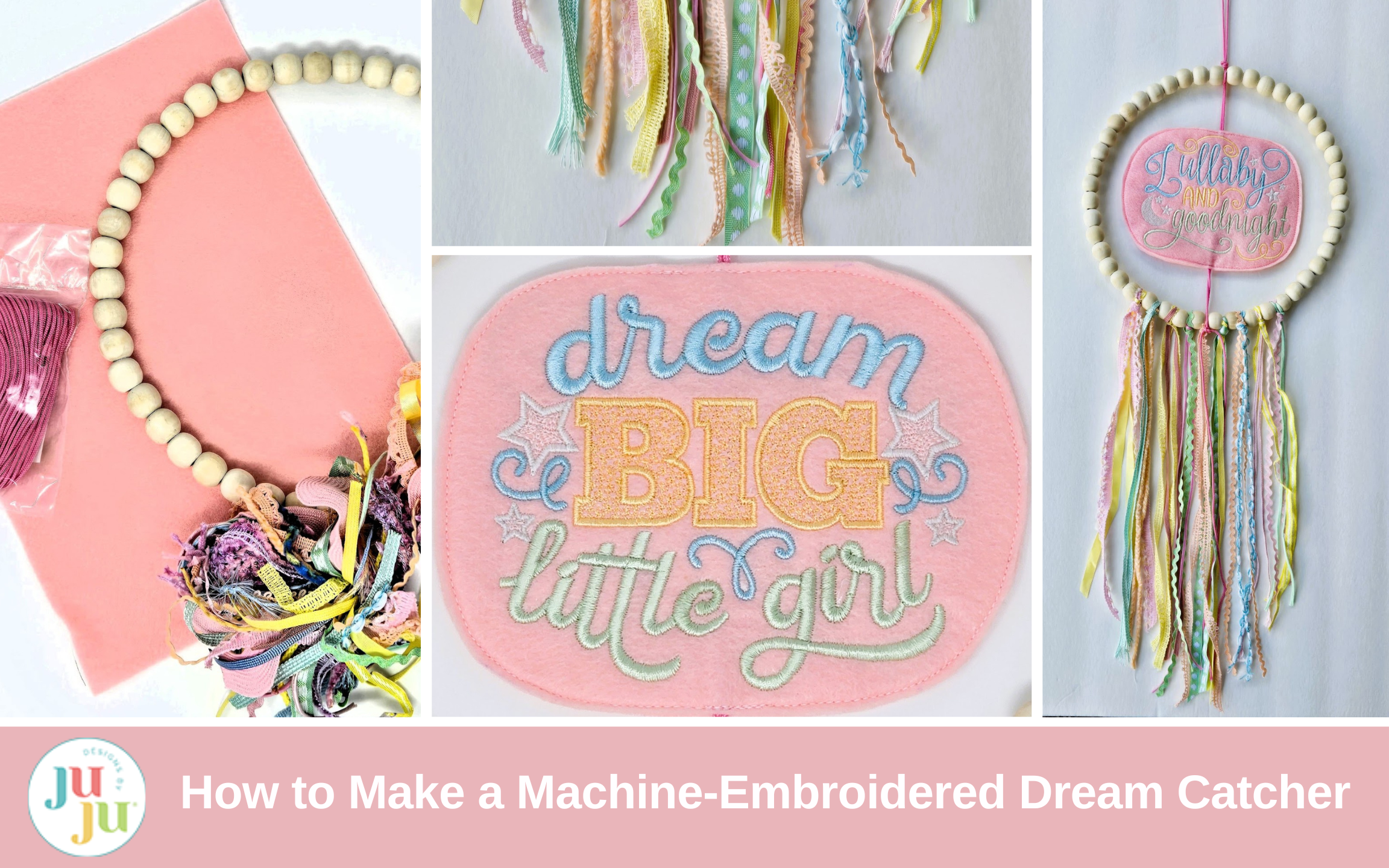 How to Make a Machine-Embroidered Dream Catcher - Designs By JuJu ...