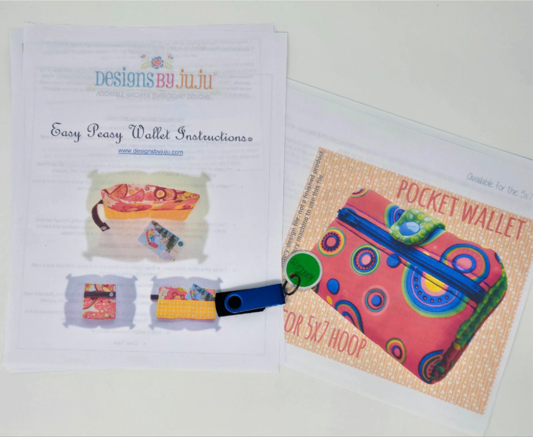 Quick and Easy Machine Embroidered Wallets — In-the-Hoop DIY Gift Idea ...